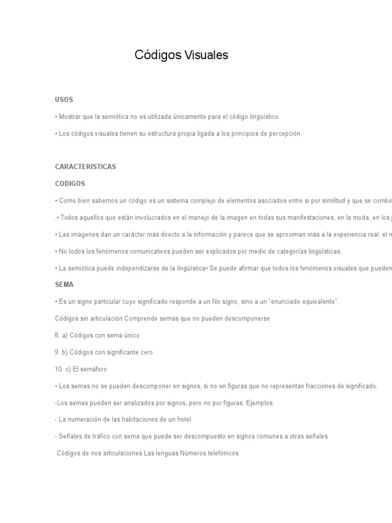 Codigos Visuales | PDF | Percepción | Imagen