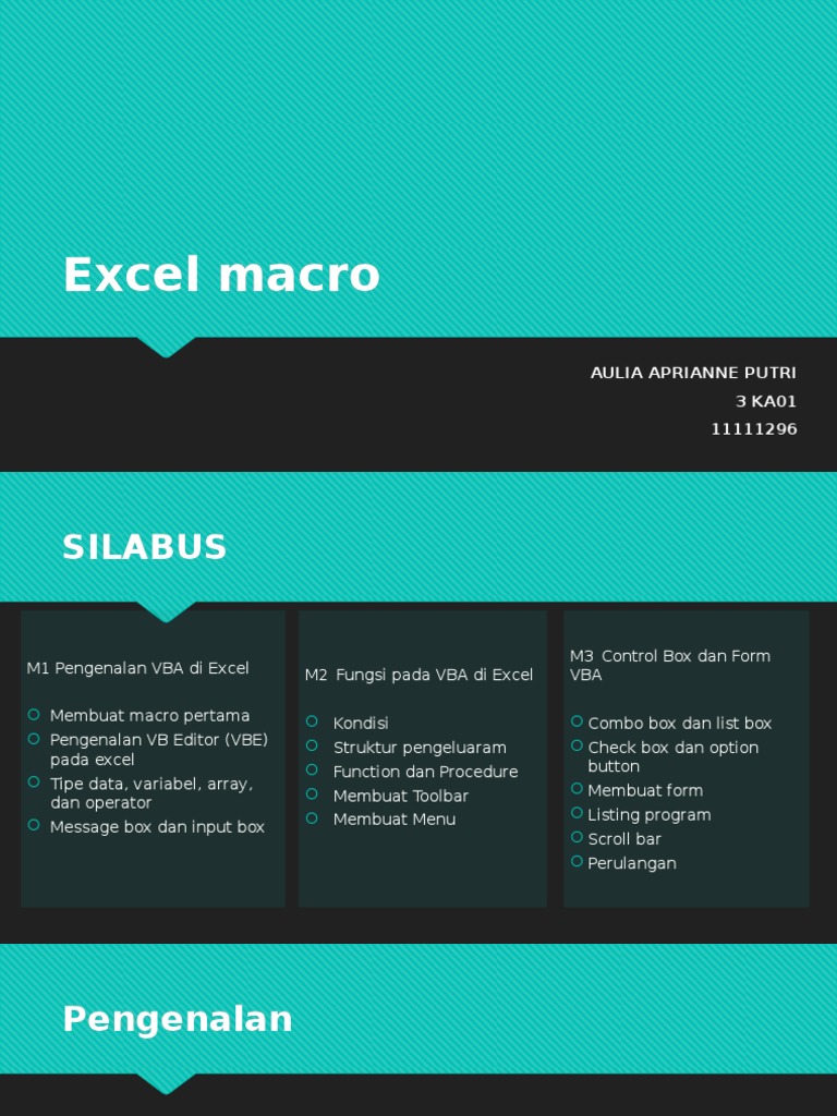 Excel Macro | PDF