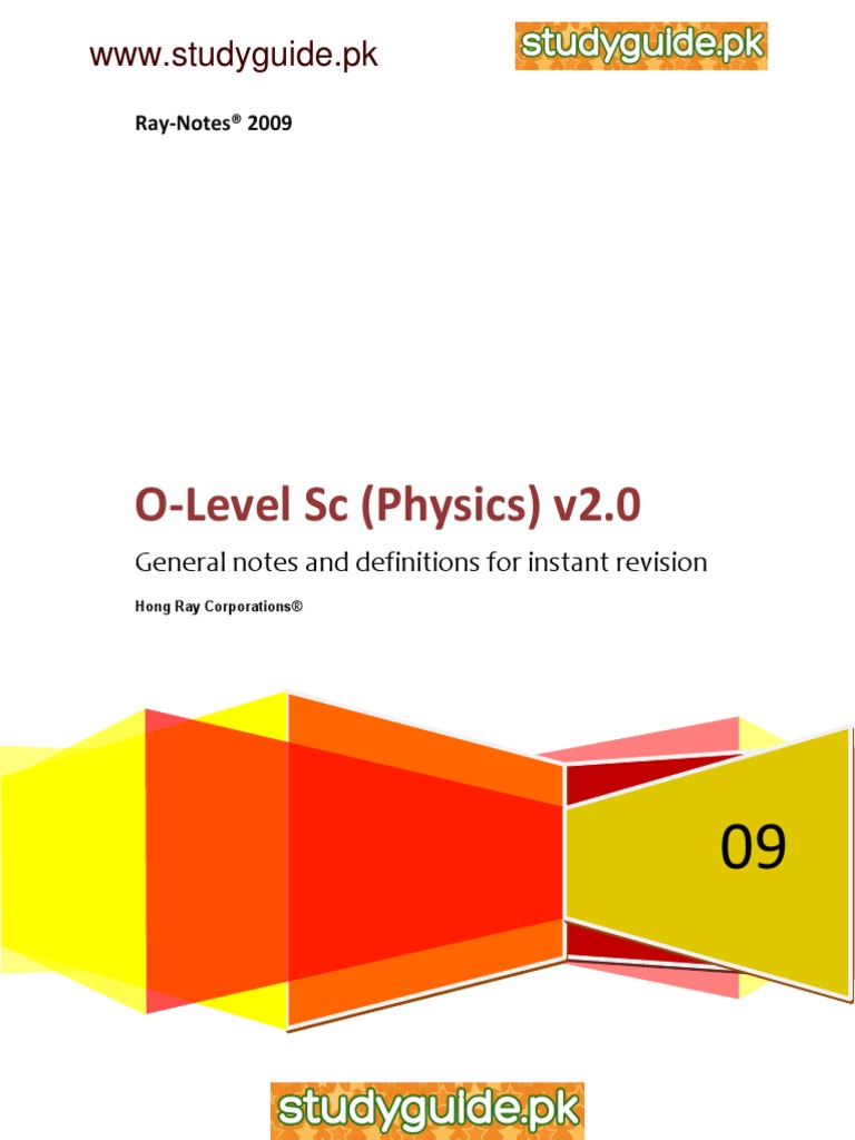 O Level Physics Quick Revision | PDF