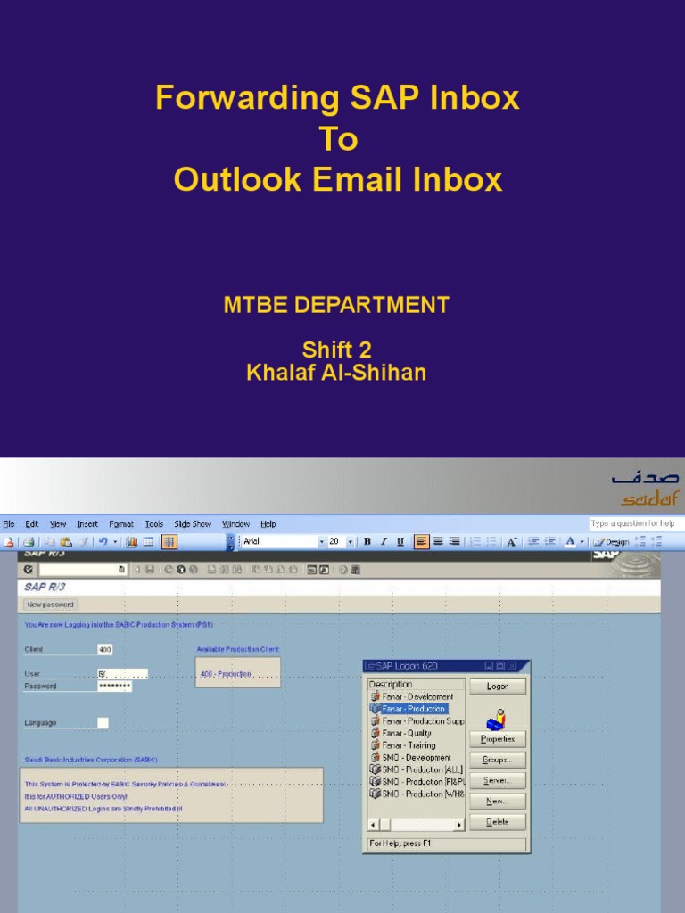 Forward SAP Inbox to Outlook Email | PDF | Career & Growth