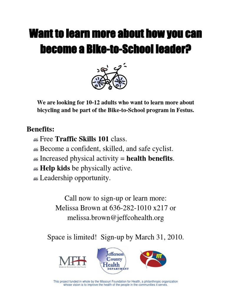 Bike To School Flyer | PDF