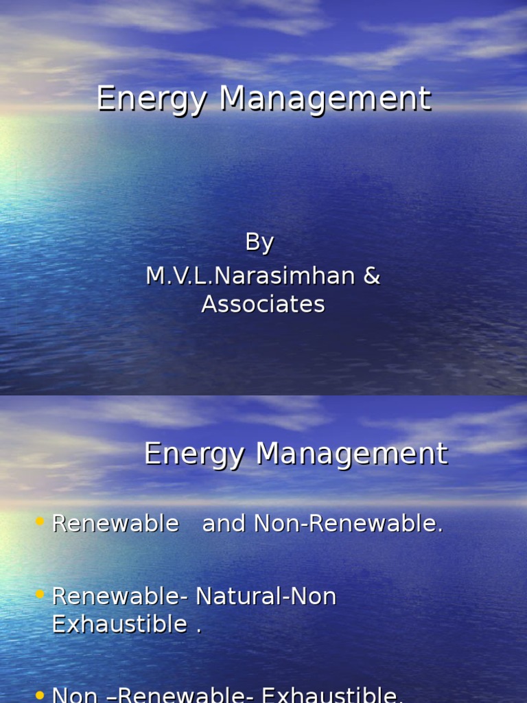 Energy Management | PDF | Cogeneration | Wind Power