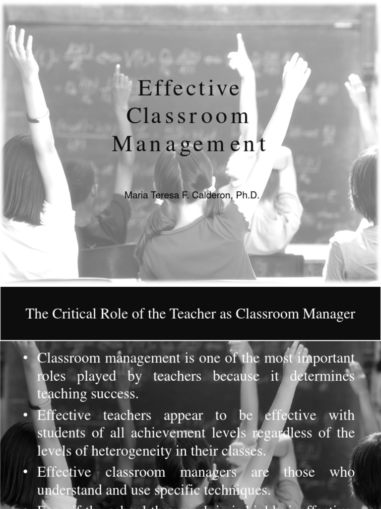 Importance of Effective Classroom Management | PDF | Wellness