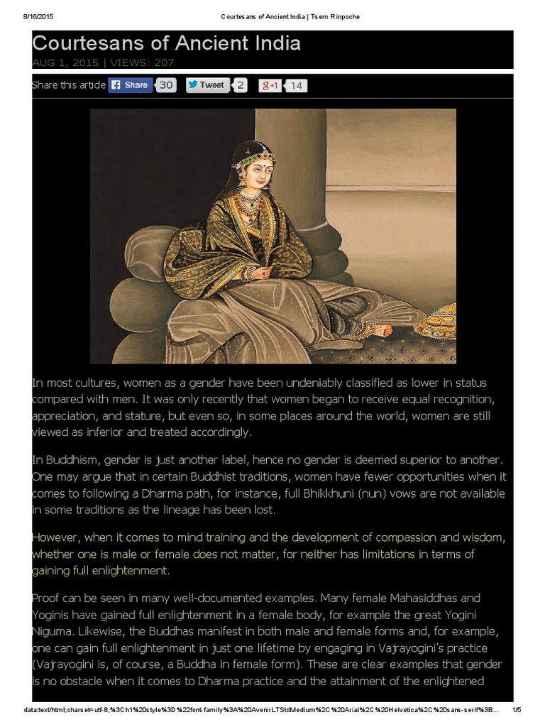 Courtesans of Ancient India - Tsem Rinpoche | PDF | Indian Philosophy ...
