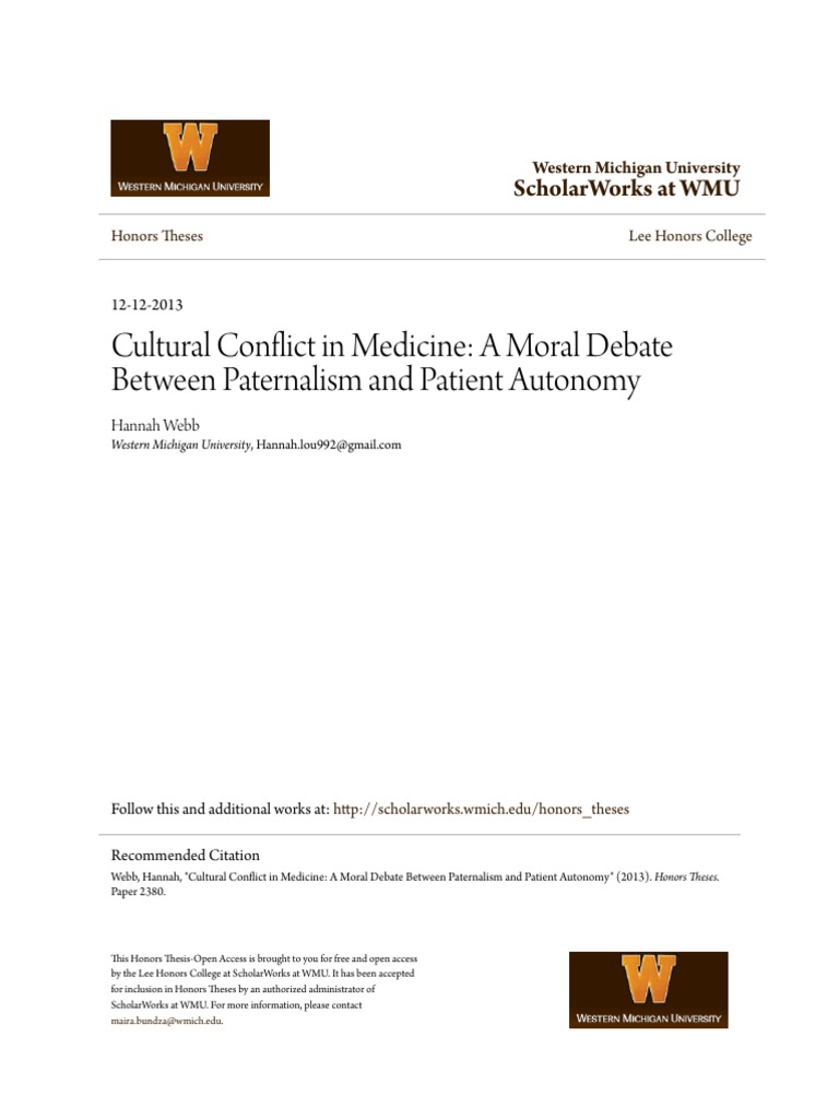Paternalism vs. Patient Autonomy PDF | PDF | Autonomy | Informed Consent