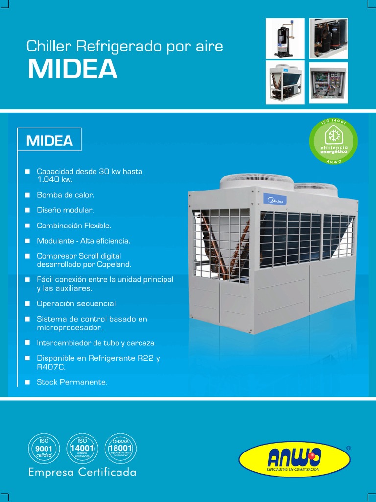 Anwo Equipo Chiller Refrigerado Por Aire Ficha Tecnica Equipo Chiller ...