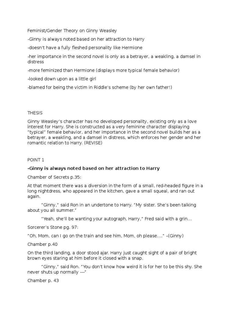 Harry Potter Essay 1 Outline | PDF | Fantasy Worlds | Harry Potter