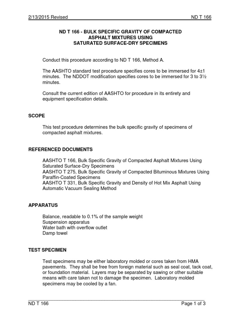 t166 PDF | PDF | Asphalt | Mass