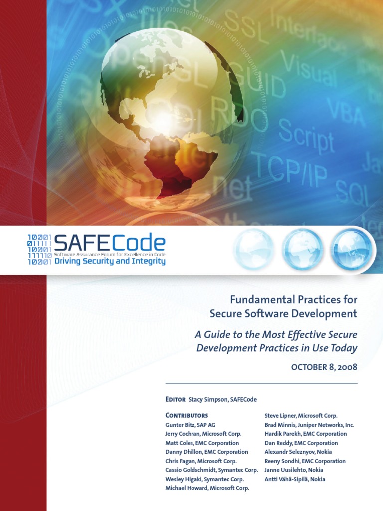 SAFECode Dev Practices1108 | PDF | Cryptography | Threat (Computer)