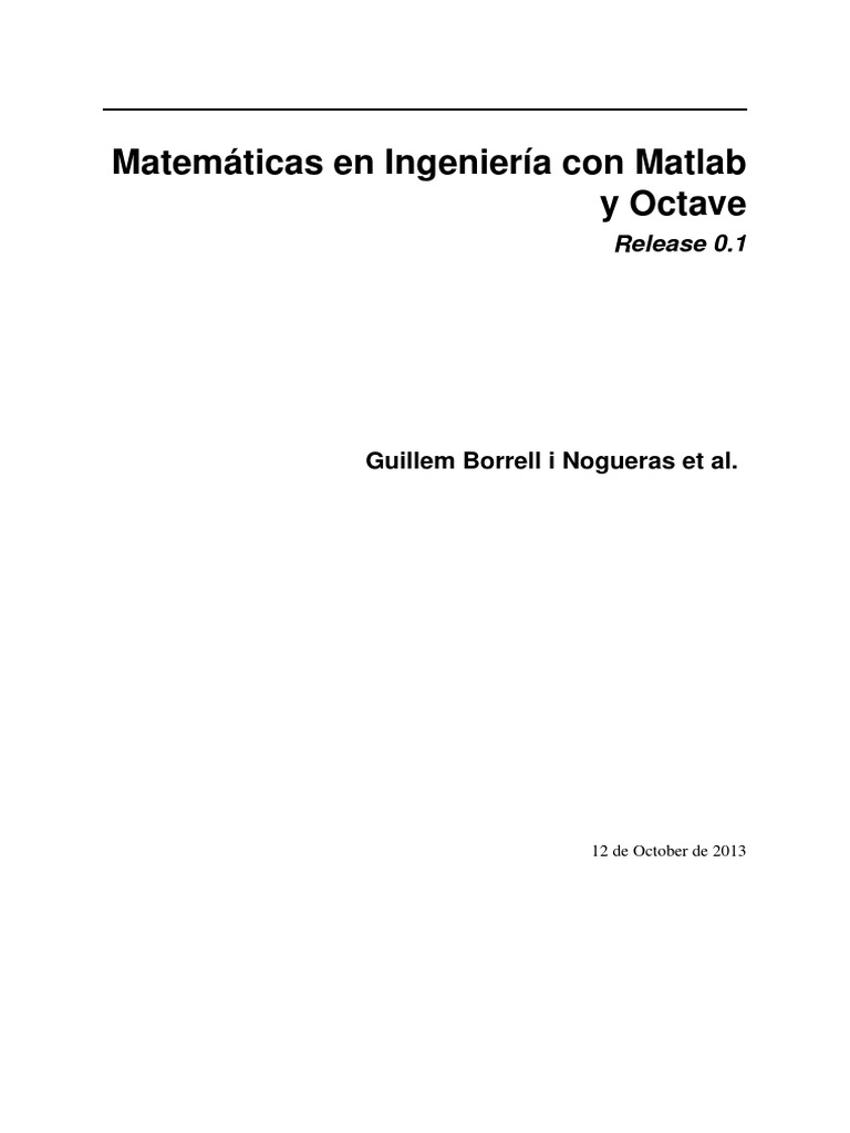 Matlab y Octave | PDF