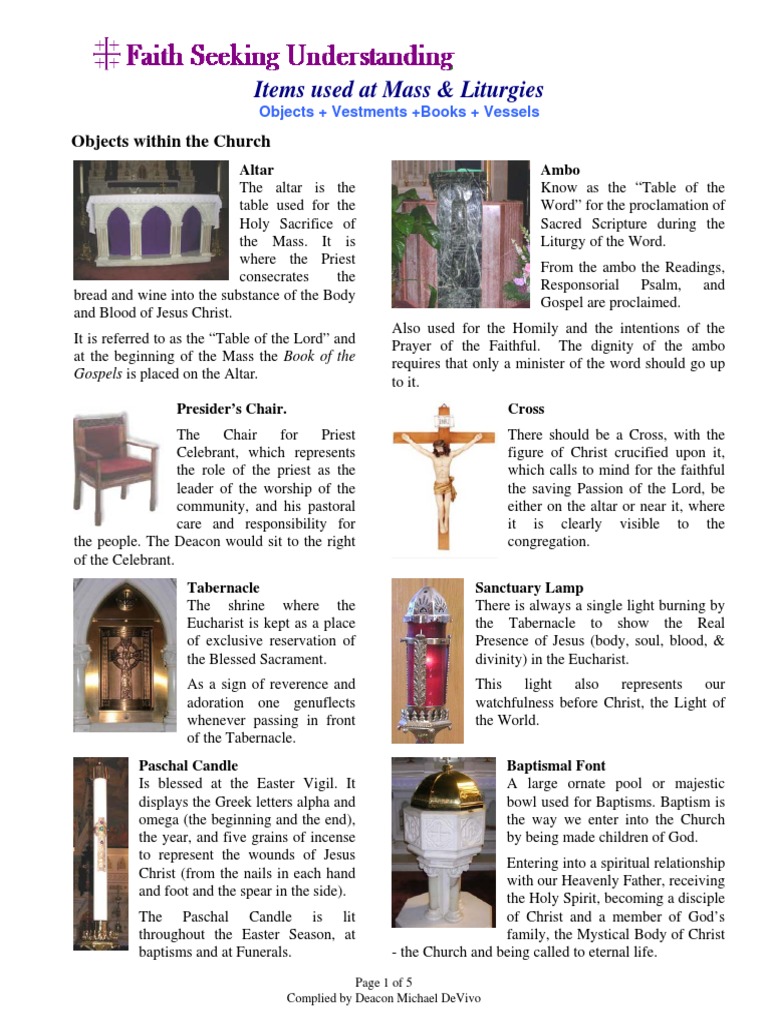 Mass Items | Mass (Liturgy) | Altar | Free 30-day Trial | Scribd