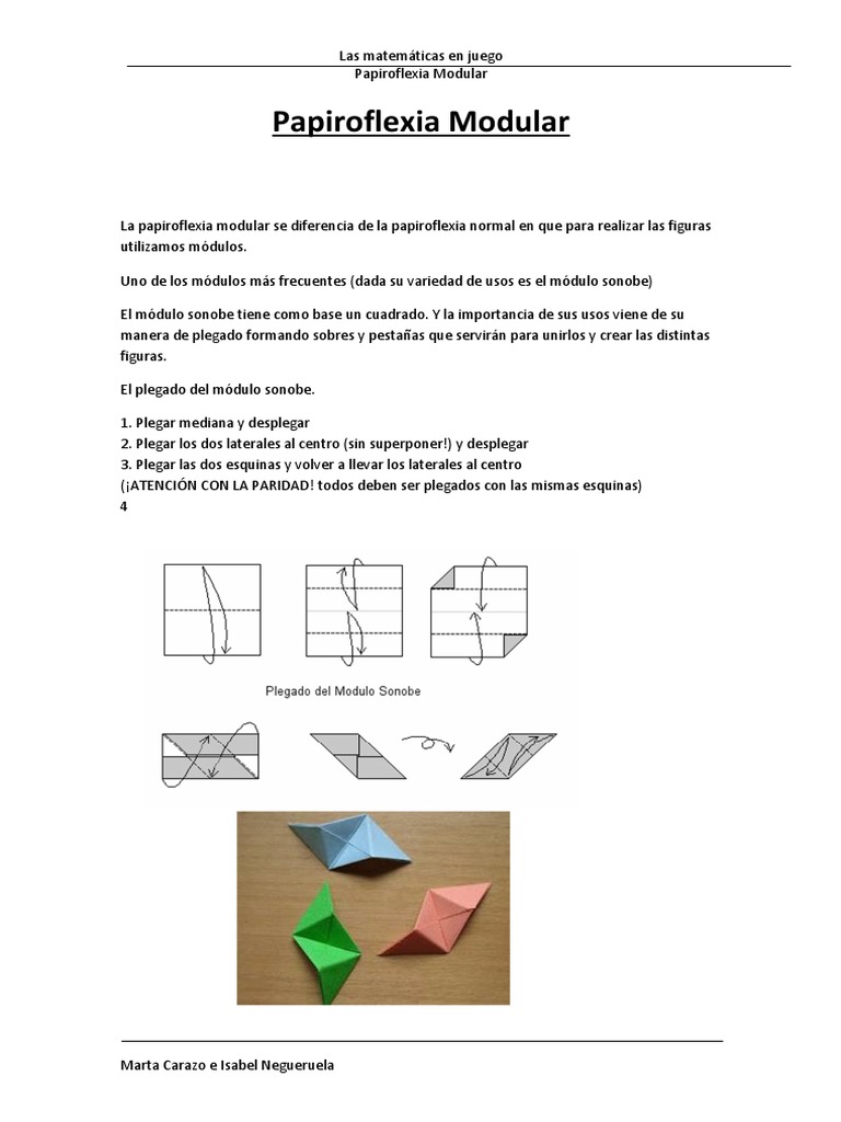 Papiroflexia Modular | PDF | Origami | Tetraedro
