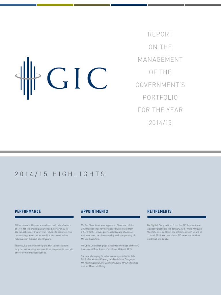 GIC Report 2015 | PDF | Asset Allocation | Investing