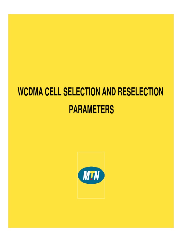 Cell Selection and Reselection | PDF | Wireless | Telecommunications ...