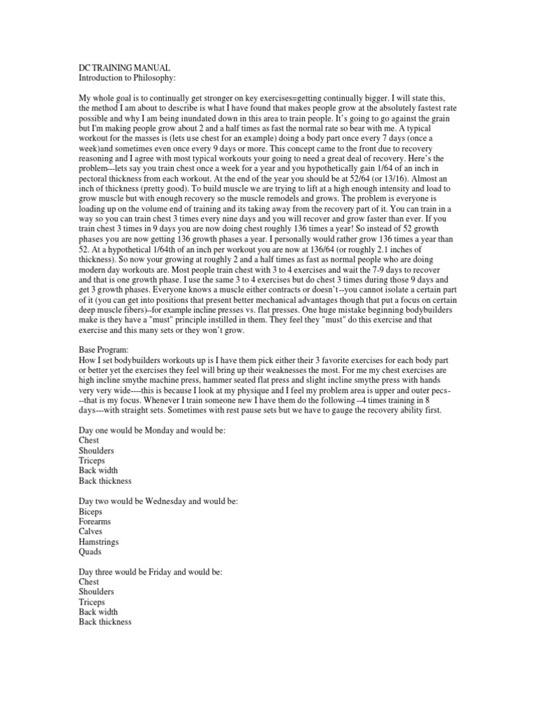 Doggcrapp Training Program Overview | PDF | Food And Drink | Weightlifting