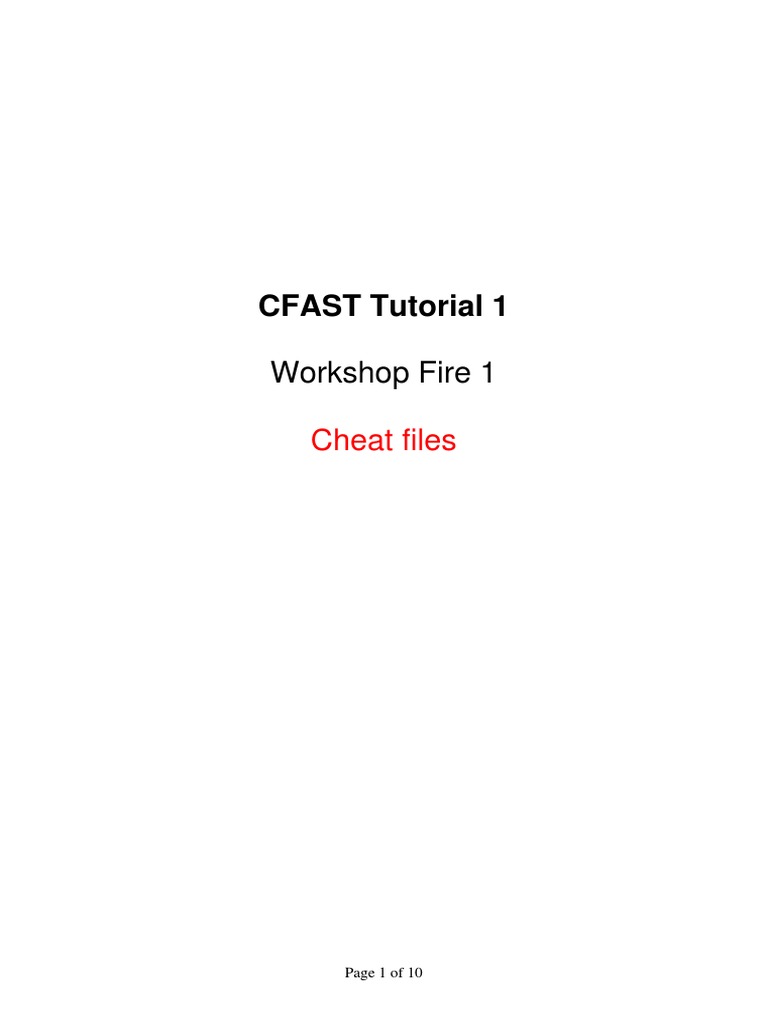 CFAST Fire Simulation Guide | PDF | Visualization (Graphics) | Simulation