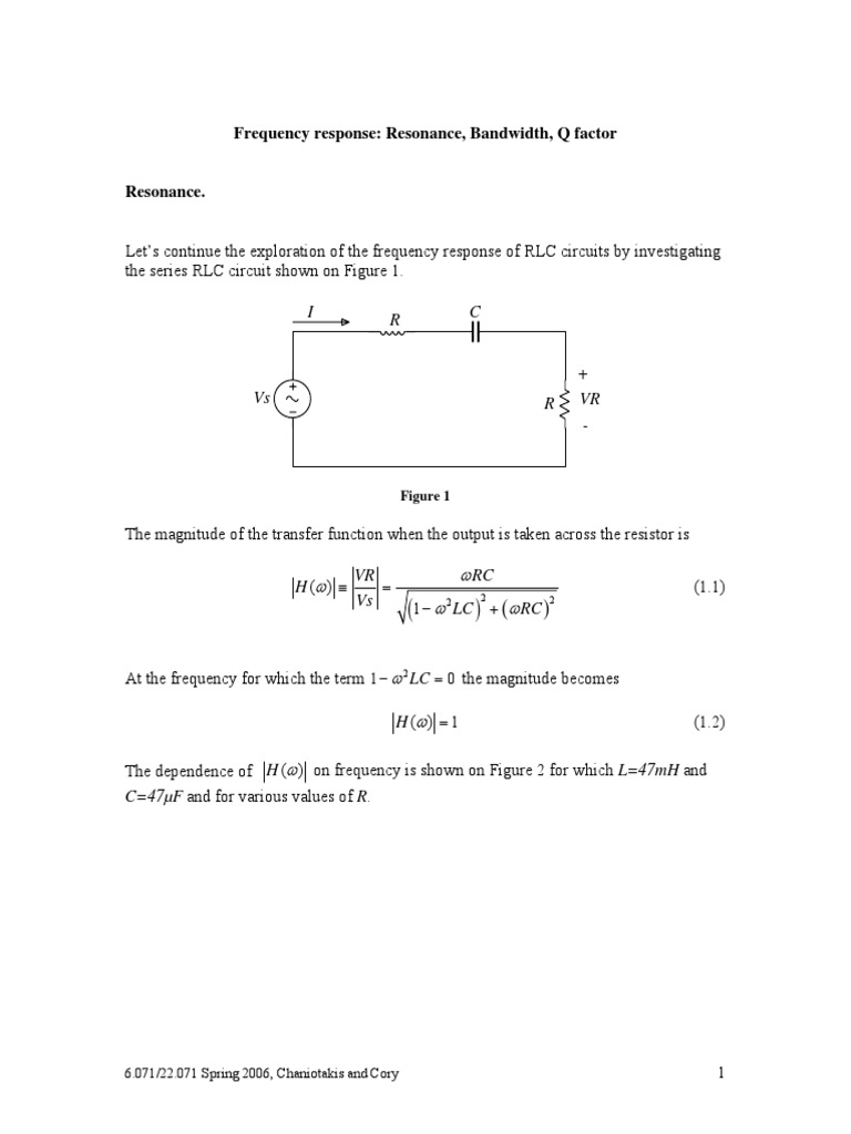 Frequency Domain Comparison of RLC Circuit | PDF | Electrical Circuits ...
