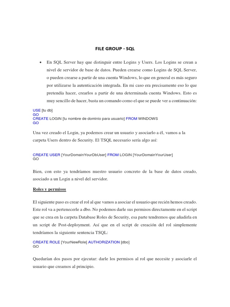File Group | PDF | SQL | Ingeniería de software