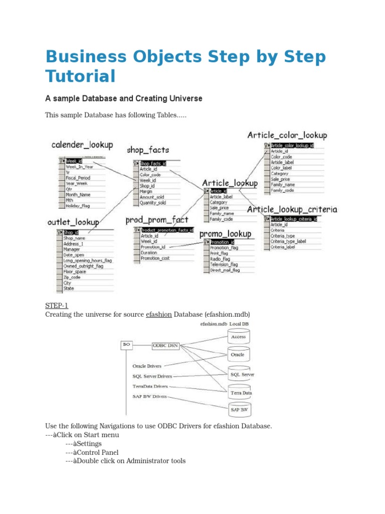 Business Objects Step by Step Tutorial | PDF | Object (Computer Science ...