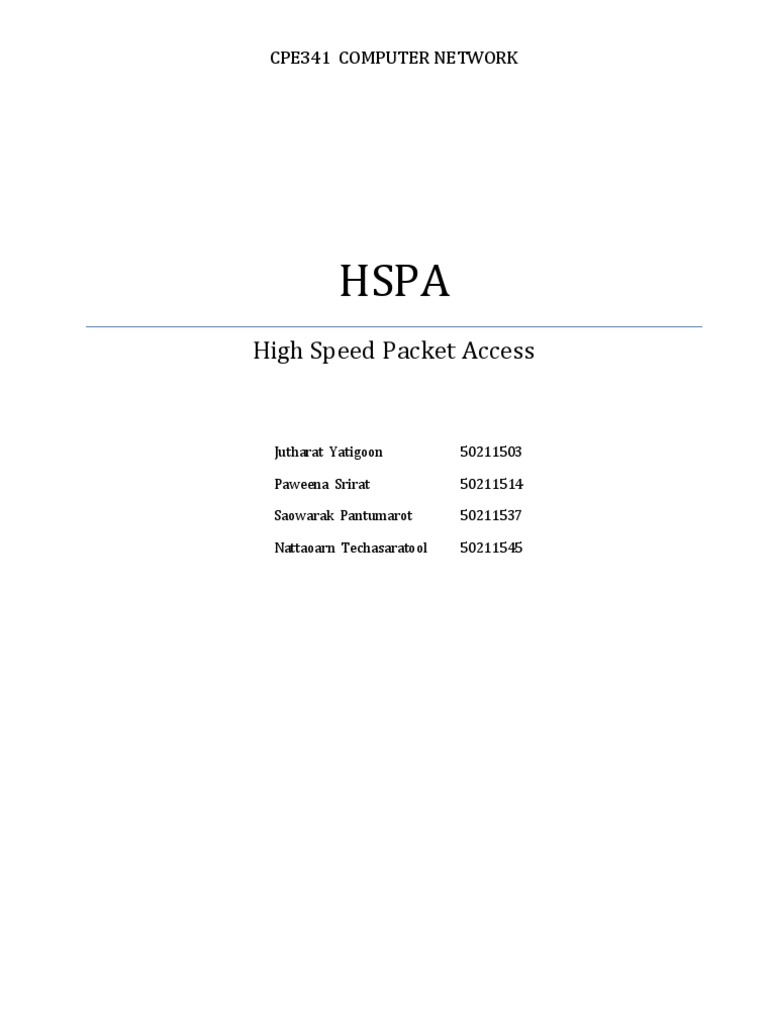 HSPA: High Speed Packet Access Overview | PDF