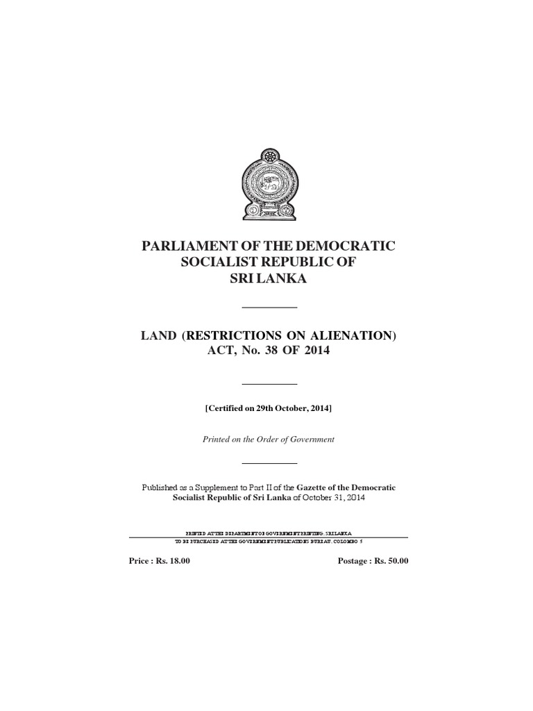 Land Restrictions | PDF | Lease | Citizenship
