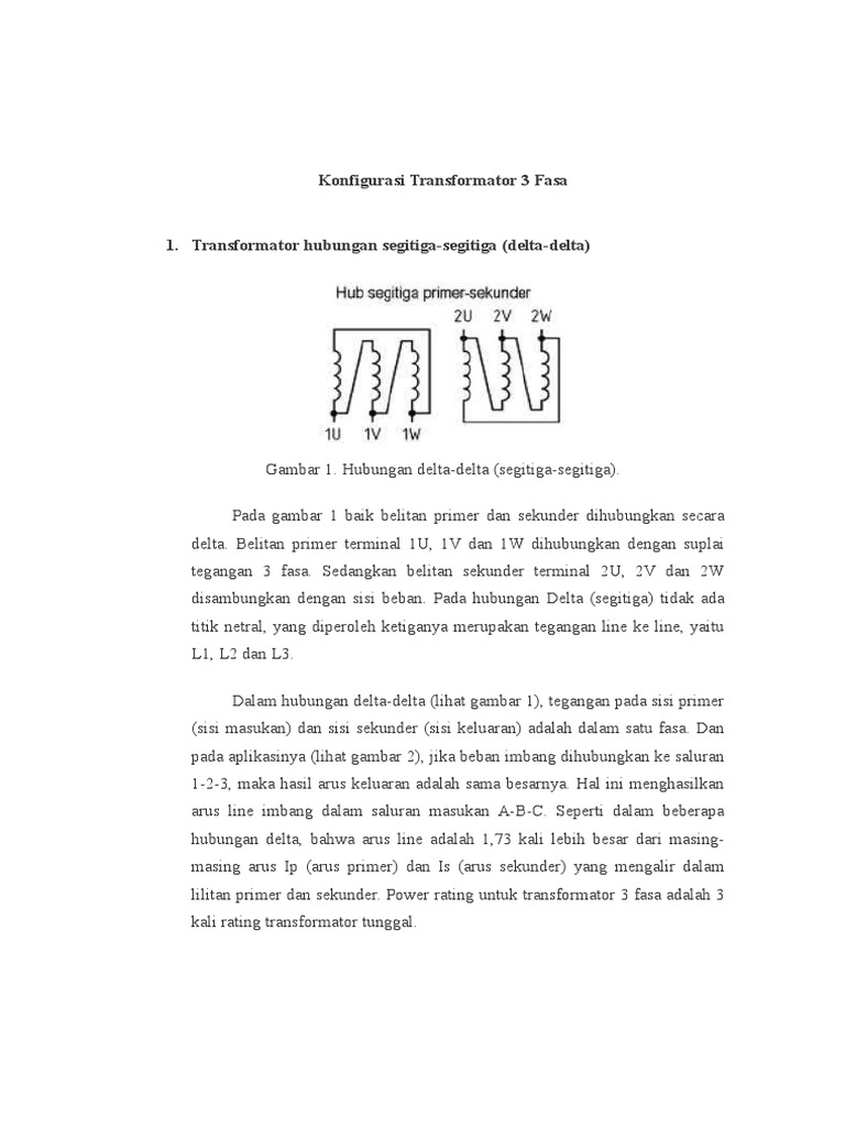 Konfigurasi Transformator 3 Fasa | PDF