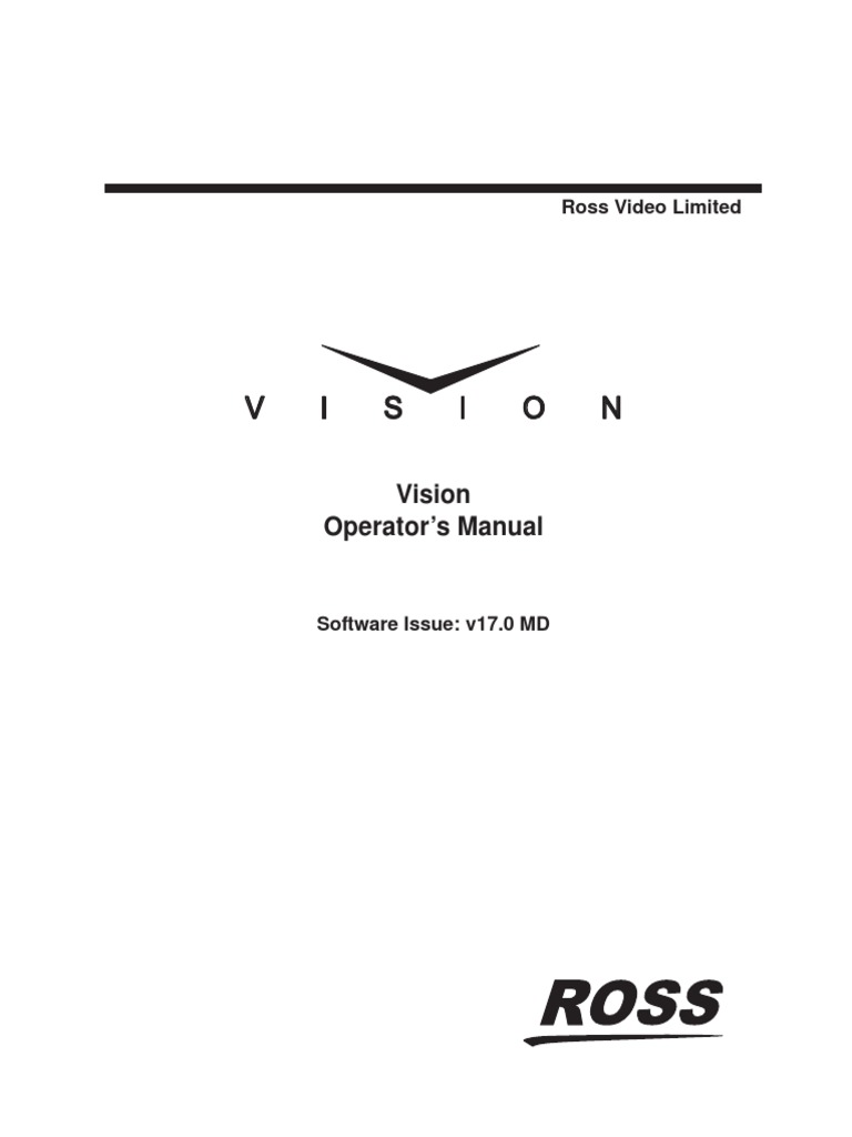 RossVideo Vision-Operators-Manual | PDF | Electromagnetic Interference ...