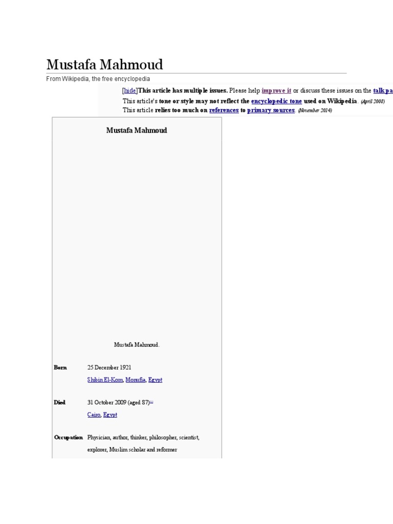 Mustafa Mahmoud | PDF | Religion And Belief