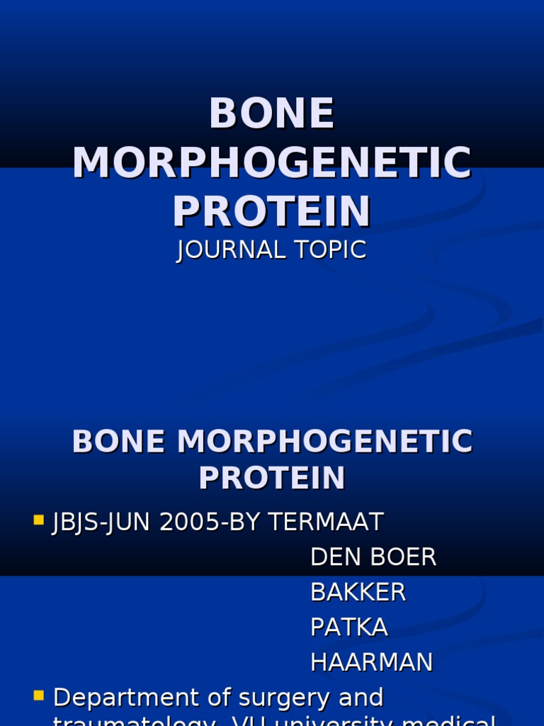 Bone Morphogenetic Protein | PDF | Morphogenesis | Bone