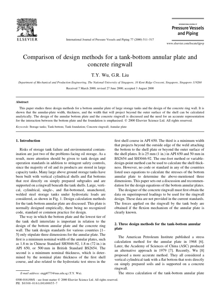 2000-Comparison of Design Methods For A Tank-Bottom Annular Plate and ...