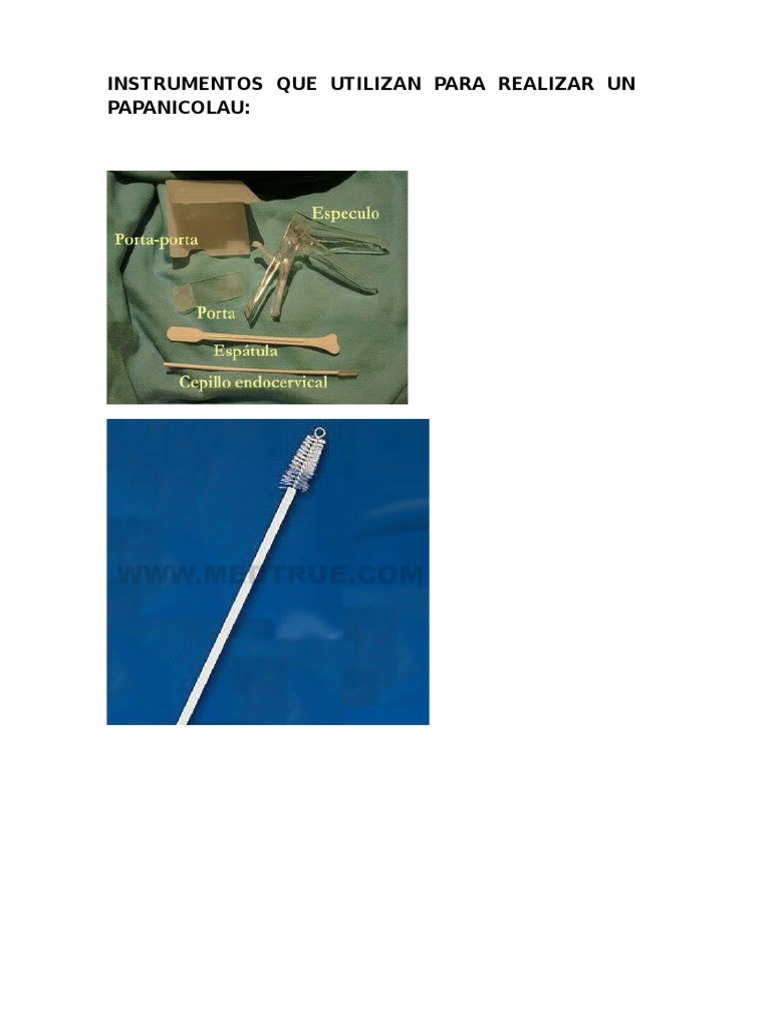 Instrumentos Que Utilizan para Realizar Un Papanicolau | PDF