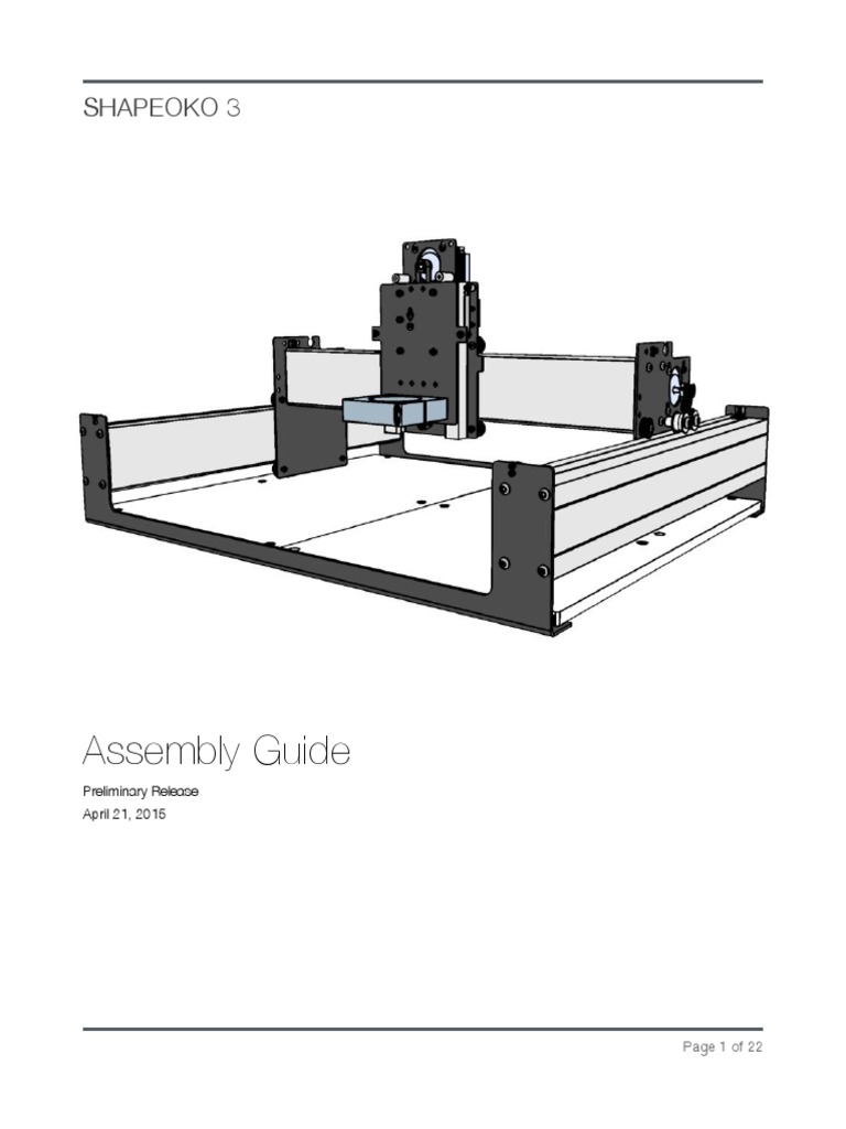 Shapeoko 3 - Assembly Guide | PDF | Cartesian Coordinate System | Screw