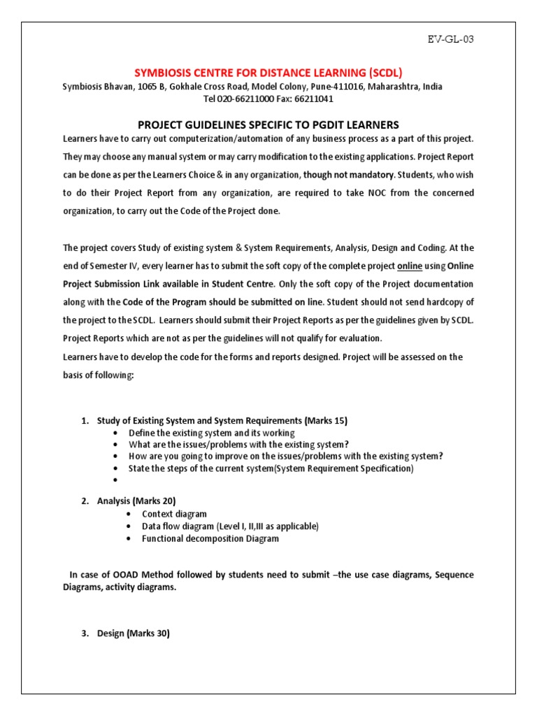 PGDIT 2013 ProjectGuidelines IT | PDF | Enterprise Resource Planning | Systems Engineering