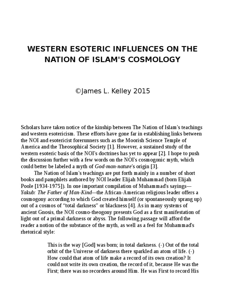 James L. Kelley - Western Esoteric Influences On The Nation of Islam's ...