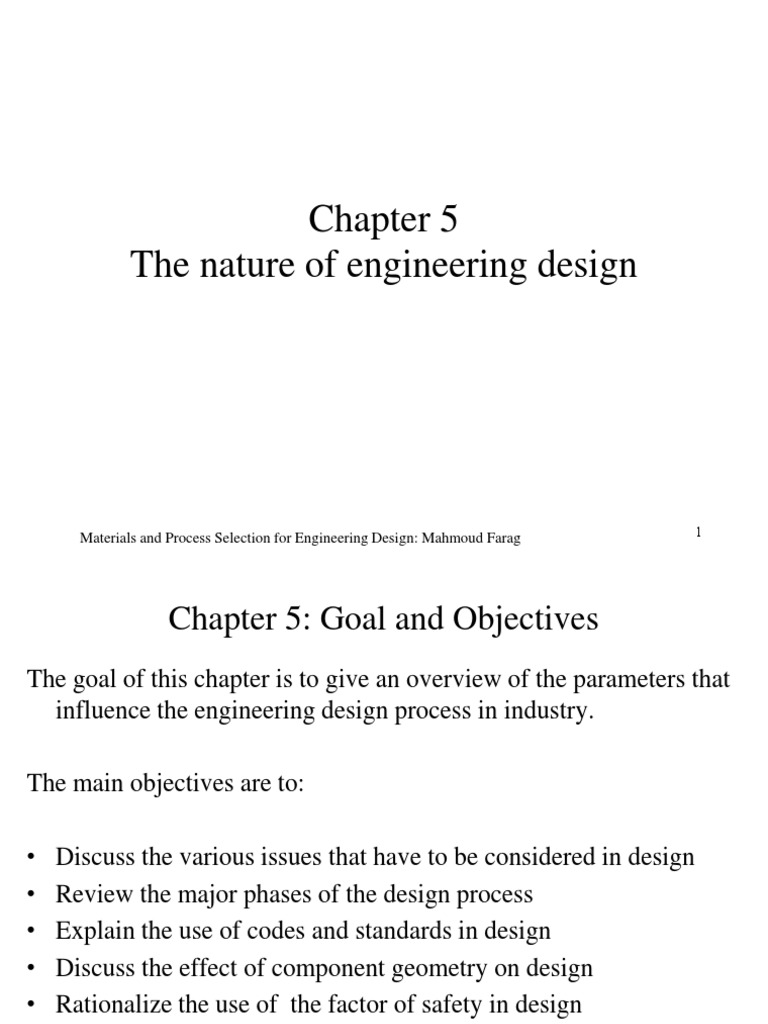 The Nature of Engineering Design: Materials and Process Selection For ...