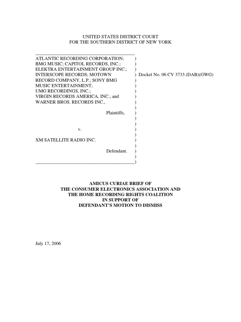 Amicus Asfiled071706 | PDF | Copyright | Intellectual Works