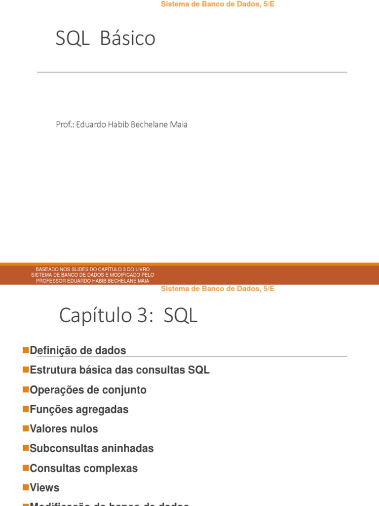 SQL Básico PDF | PDF | SQL | Ciência da Informação