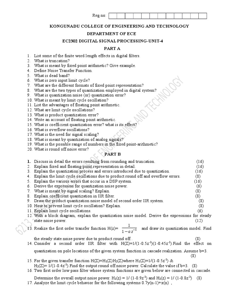 Limit Cycle Oscillations in DSP | PDF | Digital Signal Processing ...
