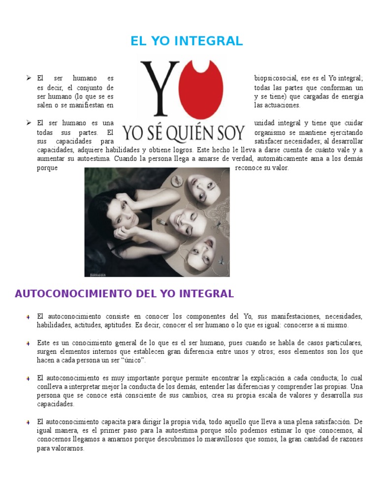 El Yo Integral-INFORME | PDF | Homo Sapiens | Amor