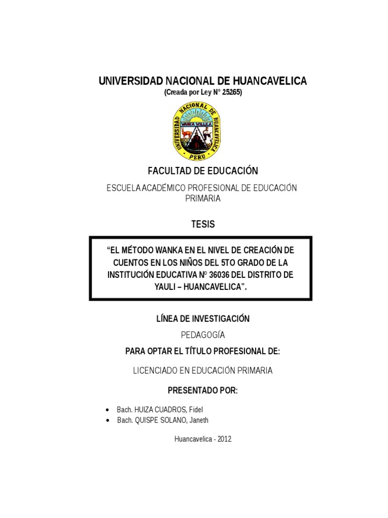 Caratula Del Informe Final | Método científico | Creatividad