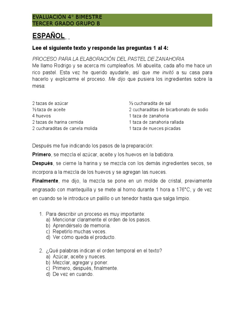 Examen Trimestral Tercer Grado 2025 | PDF | Fracción (Matemáticas)