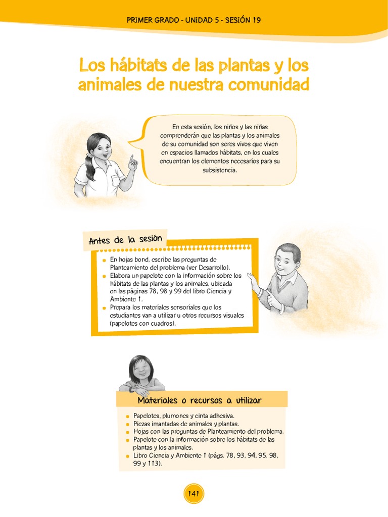 Documentos Primaria Sesiones Unidad05 PrimerGrado Integrados 1G U5 ...