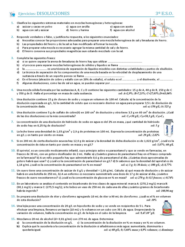Disoluciones 2 Tris | PDF | Mezcla | Sustancias químicas