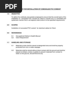 Method Statement - Concealed Conduit | PDF | Duct (Flow) | Components