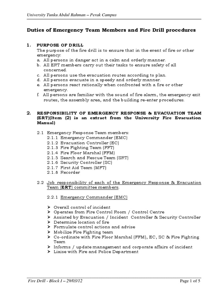 FireDrill Procedure | Emergency Evacuation | Firefighting