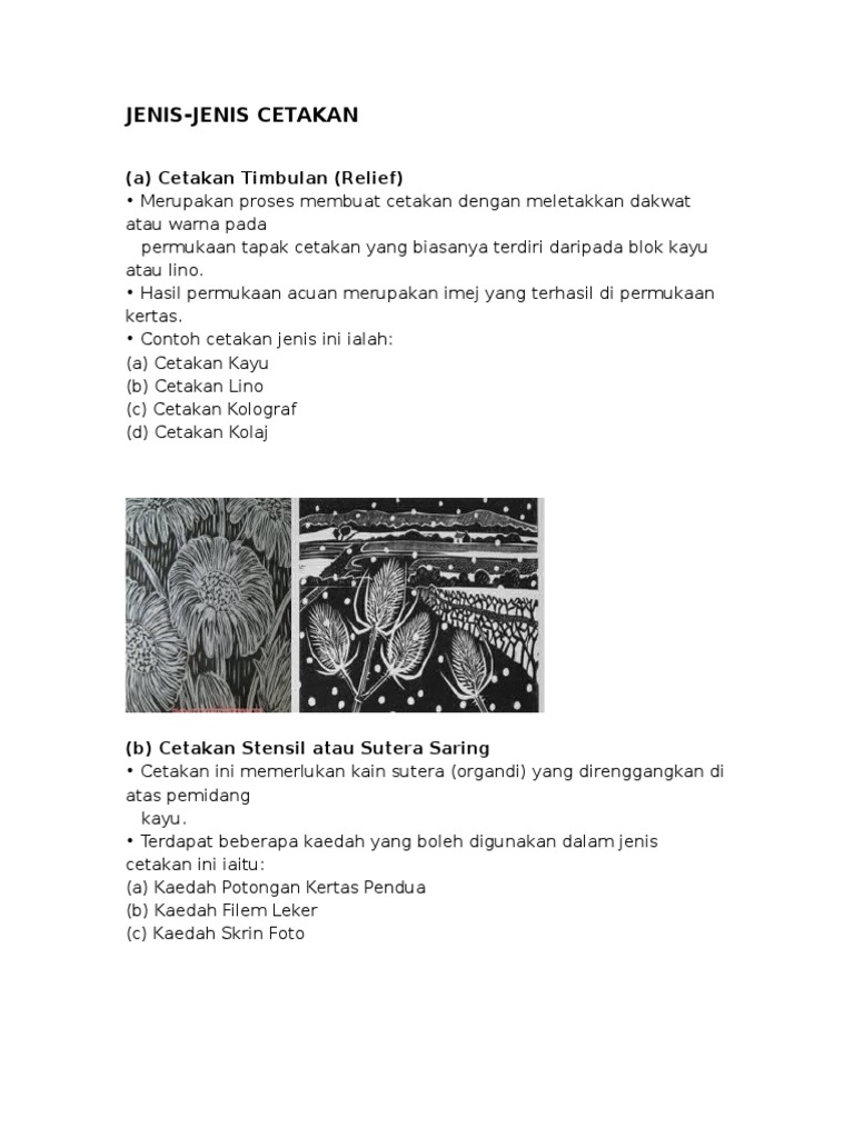 JENIS Cetakan | PDF