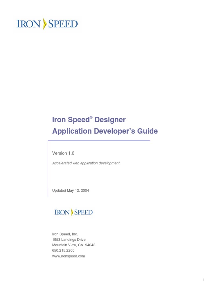 Iron Speed Designer Application Developers Guide | PDF | Microsoft Sql ...