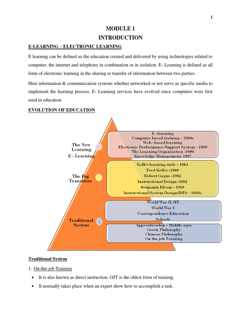 E-Learning MODULE 1 (Complete) | PDF | Educational Technology ...
