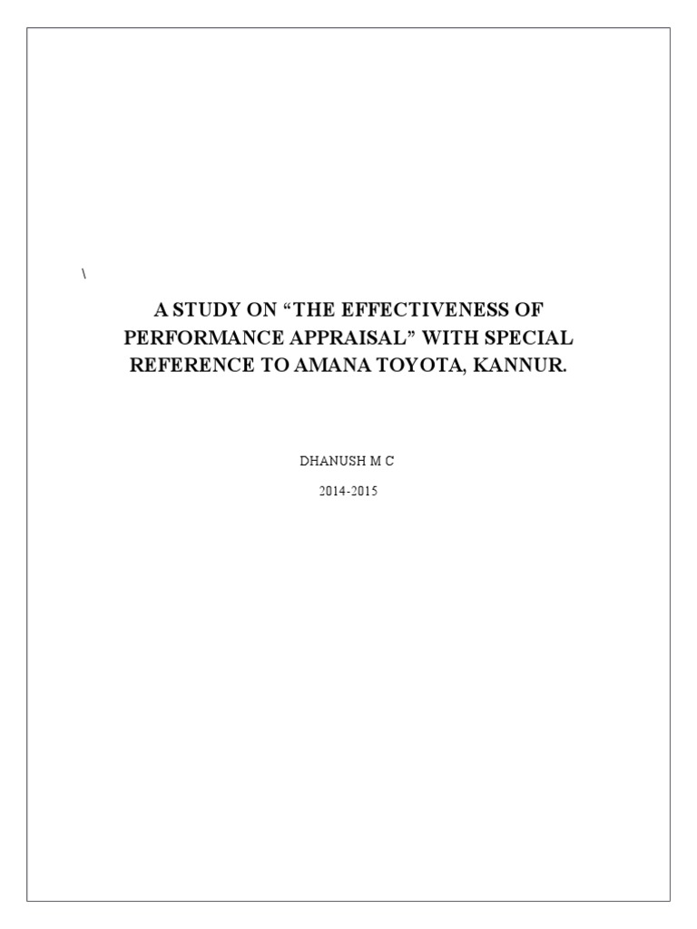 Dhanush - PROJECT REPORT | PDF | Toyota | Vehicle Industry