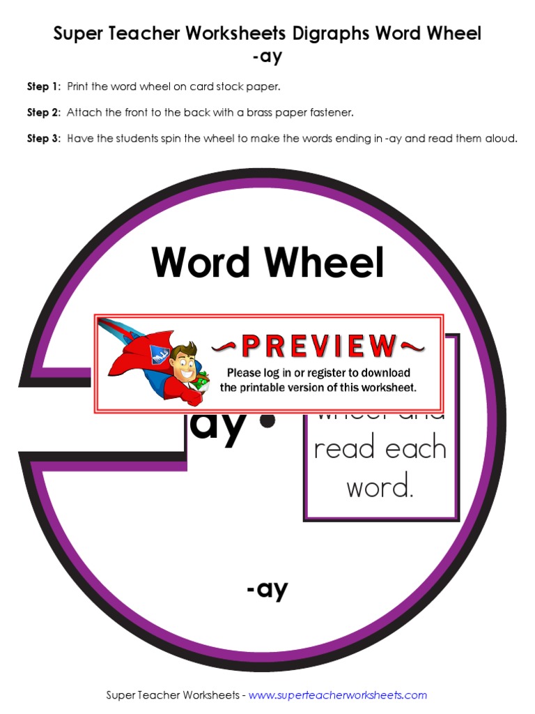 Wordwheel Digraph Ay PDF | PDF